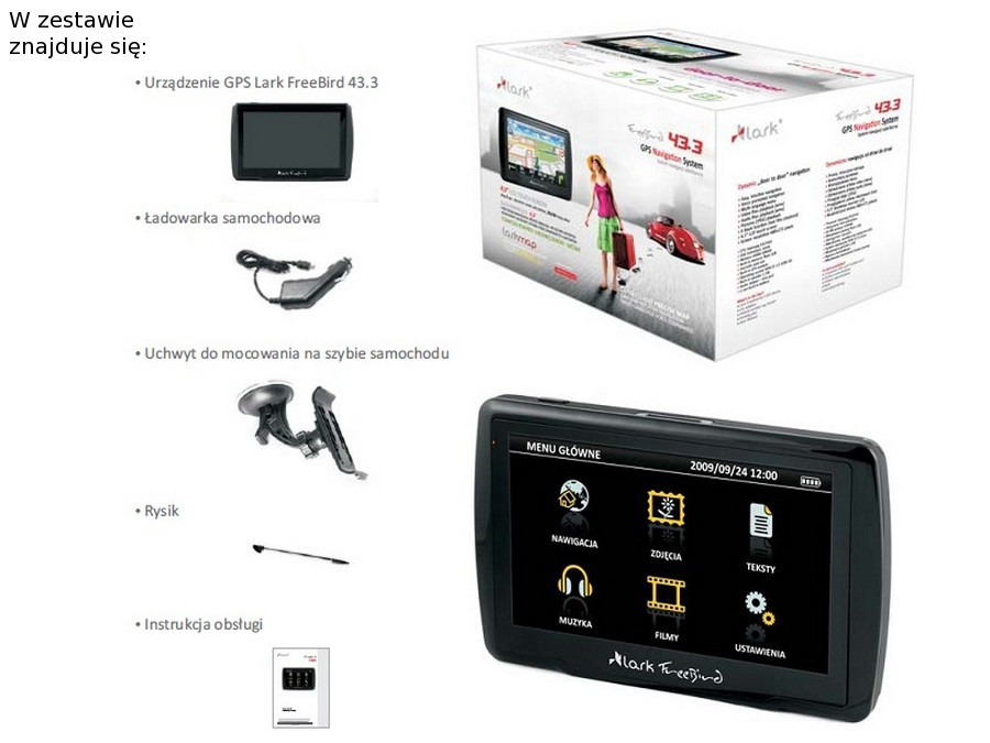 Nawigacja Lark 4,3 cala, mapa LarkMap PL | centrumelektroniki.pl