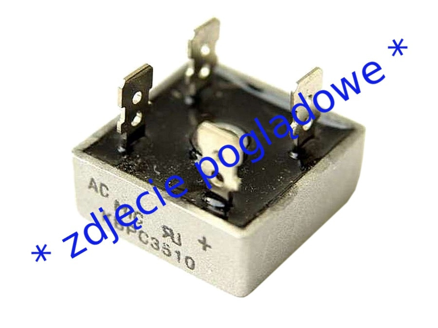 Mostek prostowniczy 50A/1000V kwadrat lutowany KBPC5010 ...