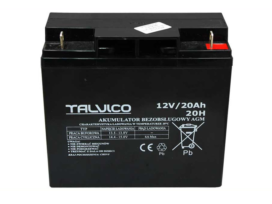 Akumulator żelowy 12V 20Ah Talvico | centrumelektroniki.pl