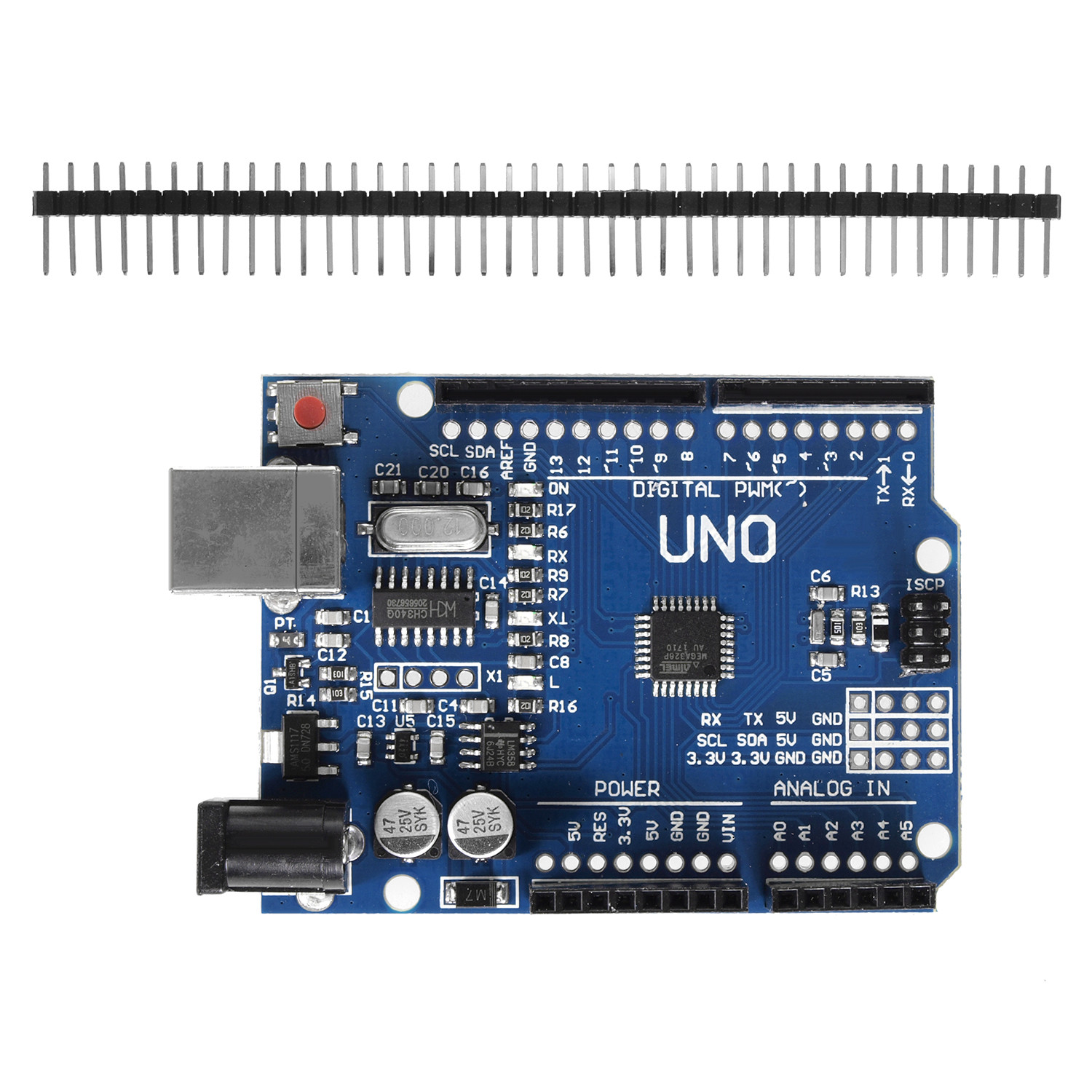 Arduino UNO R3 - klon procesor ATMEGA328 plus drabinki ...