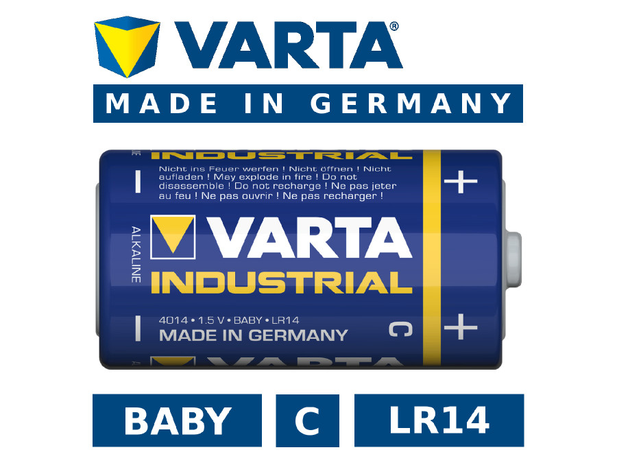 1x Bateria R-14 LR14 C 1,5V alkaliczna Varta Industrial 4014 ...