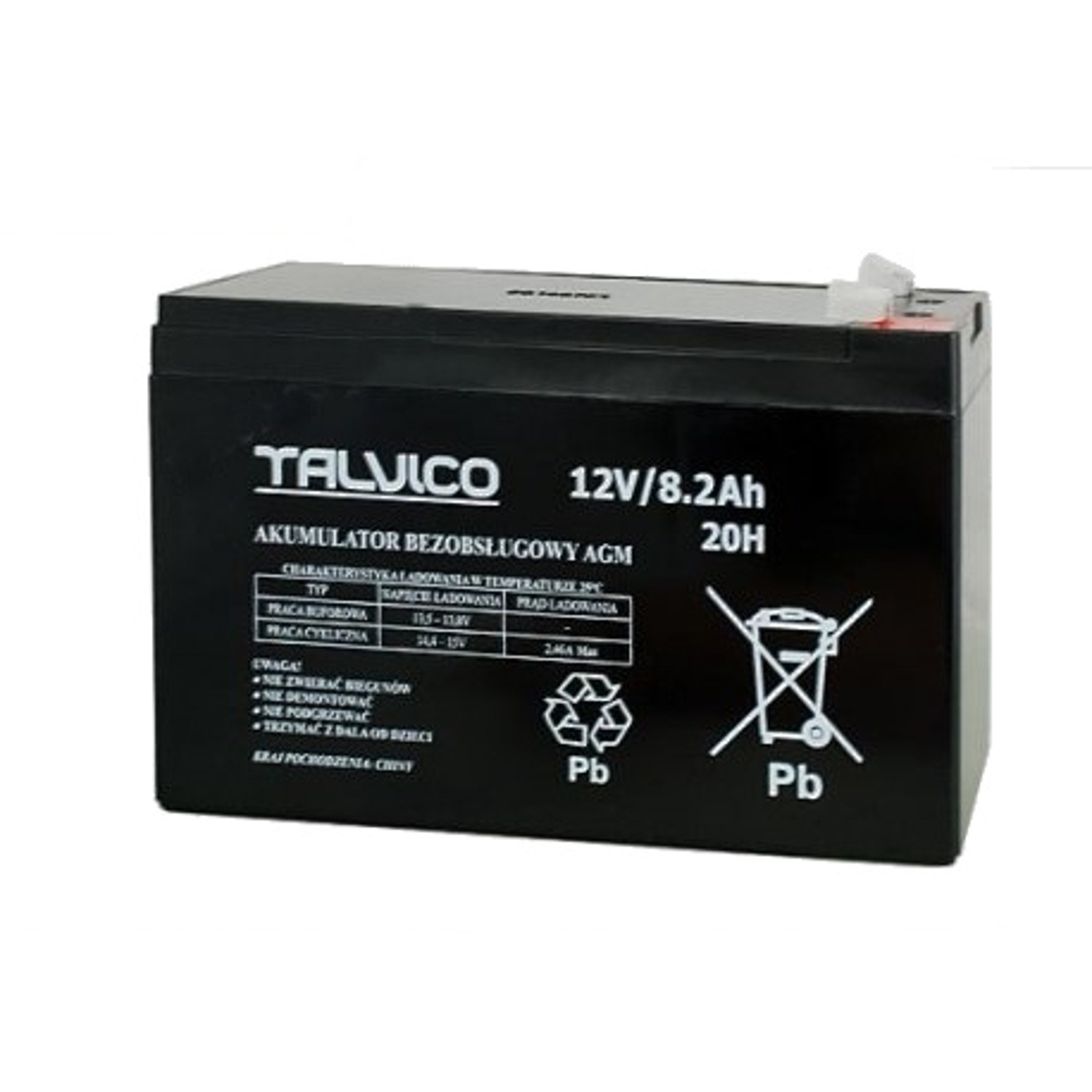 Akumulator żelowy 12V 8,2Ah Talvico | centrumelektroniki.pl