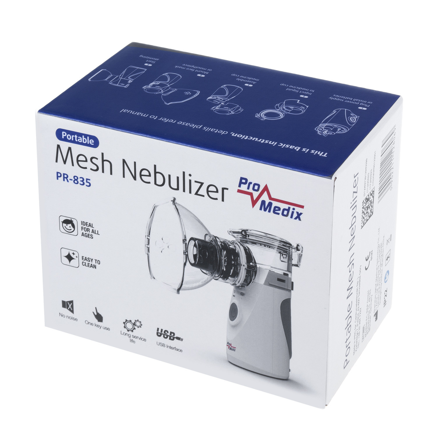 Przenośny / podręczny bezprzewodowy inhalator nebulizator Promedix ...